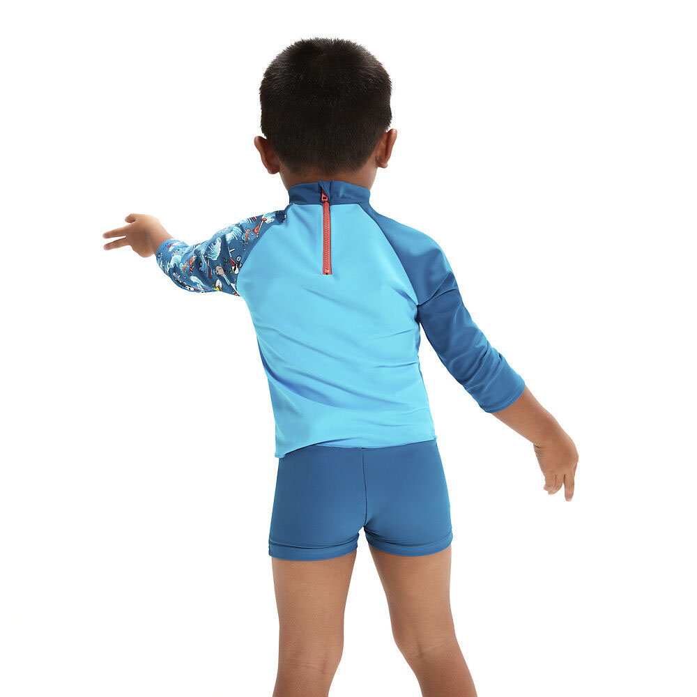 Rashguard Speedo M/L nino tiburones y pandas aqua 3-5yr