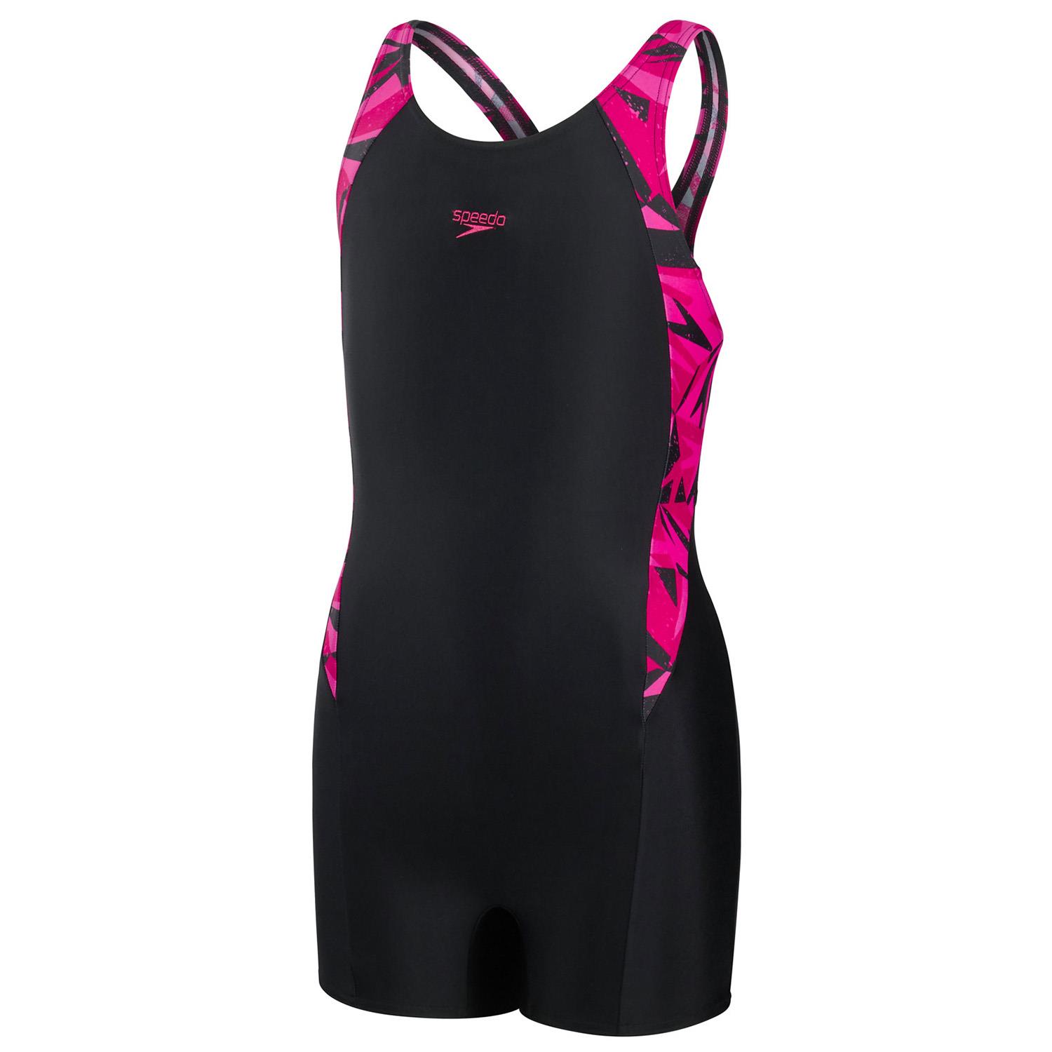 Calzoneta Speedo HyberBoom Splice Legsuit niña negro/rosado